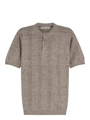 Brunello Cucinelli Short Sleeve Knit Sweater - Multicolor