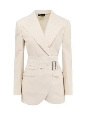Dolce & Gabbana Taormina Rustic Canvas Blazer - Multicolor