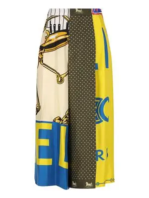 Celine Printed Silk Cropped Trousers - Multicolor