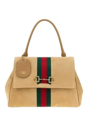 Gucci Medium Leather Handbag - Beige
