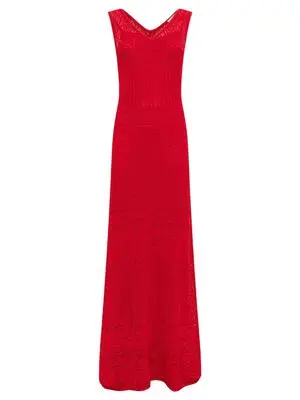 BLUGIRL Crochet Maxi Dress - Red