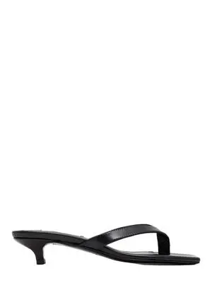 TOTEME Leather Heeled Flip Flops - Multicolor