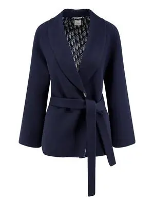 Dior Virgin Wool And Silk Caban Coat - Multicolor