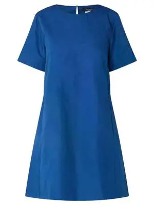 Max Mara Short-sleeve A-line Mini Dress - Blue