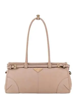 Prada Nabuk Bonnie Shoulder Bag - Pink