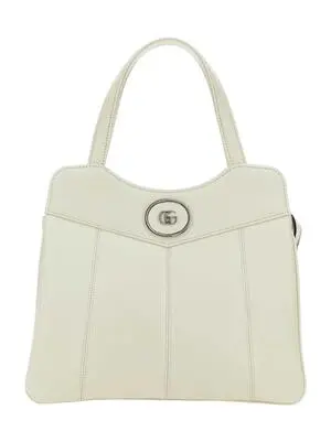 GUCCI Chalk Leather Small Petite GG Handbag