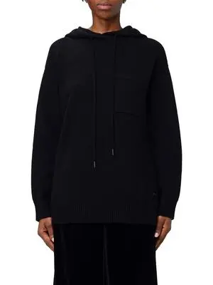 Max Mara Knit Hoodie - Black