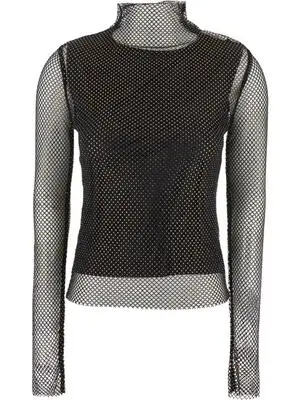 Sportmax SPORTMAX High-Neck Fishnet Top Multicolor