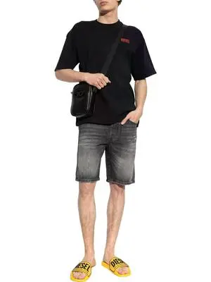 DIESEL® Distressed Effect Denim Shorts - Grey