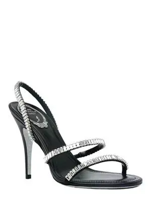 Rene Caovilla Crystal-embellished Sandals - Black
