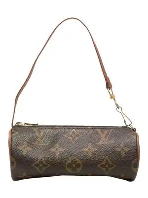 LOUIS VUITTON Monogram Papillon Pochette Handbag - Brown