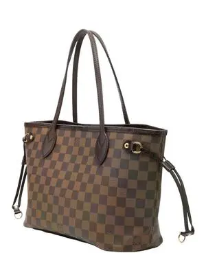LOUIS VUITTON Damier Ebene Neverfull Pm Tote Bag - Brown