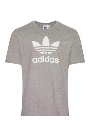 Adidas Trefoil Logo-print T-shirt - Grey