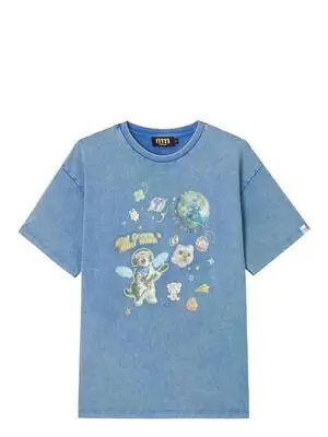 MINI CREAM Graphic Print T-shirt - Blue