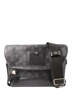 LOUIS VUITTON Monogram Eclipse Voyager Crossbody Bag - Black