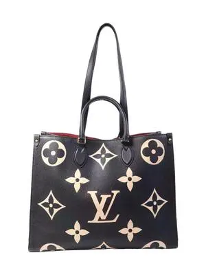 LOUIS VUITTON Gm On The Go Monogram Empreinte Tote Bag - Black