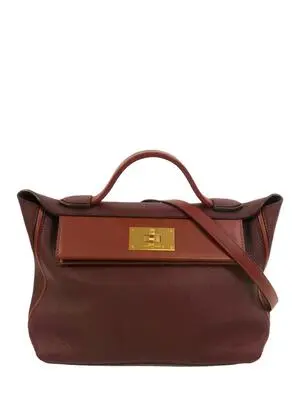 Hermès 24/24 Leather Tote Bag - Red