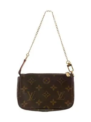 LOUIS VUITTON Mini Pochette Accessories Monogram Canvas Bag - Brown