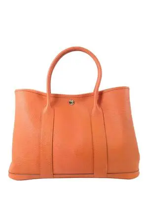 Hermès Hermès Garden Party Leather Tote Bag Orange