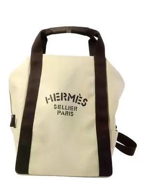 Hermès Logo Backpack - Neutrals