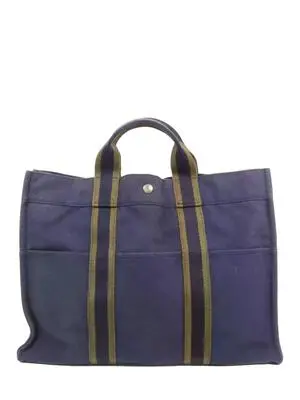 Hermès Herline Canvas Tote Bag - Blue