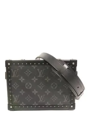 LOUIS VUITTON Monogram Eclipse Clutch Bag - Black