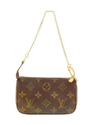 LOUIS VUITTON Mini Monogram Pochette Shoulder Bag - Brown