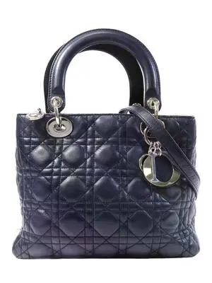 Dior Lady Cannage Tote Bag - Blue