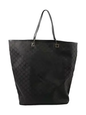 Gucci Gg Canvas Tote Bag - Black