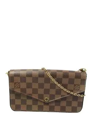 LOUIS VUITTON Félicie Damier Shoulder Bag - Brown