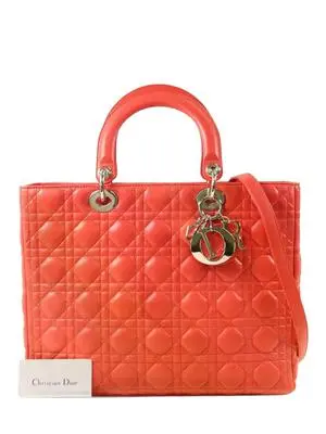 Dior Lady Tote Bag - Red
