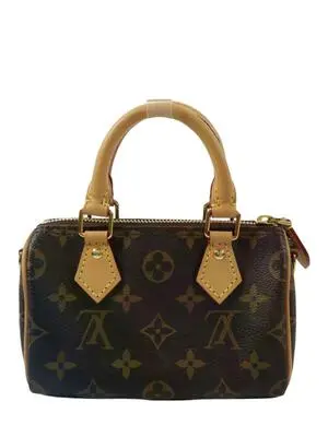 LOUIS VUITTON Monogram Nano Speedy Tote Bag - Brown