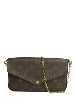 LOUIS VUITTON Pochette Felicie Monogram Canvas Shoulder Bag - Brown