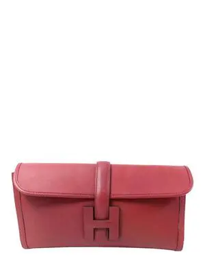 Hermès Jige Elan Clutch Bag - Red