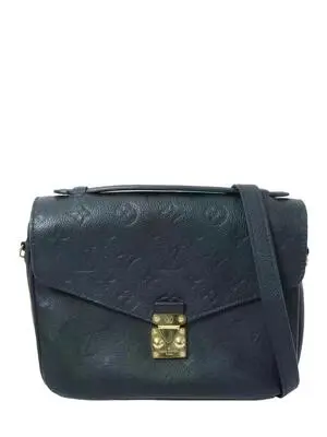 LOUIS VUITTON Pochette Metis Empreinte Leather Bag - Black