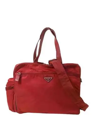 Prada Tessuto Shoulder Bag - Red