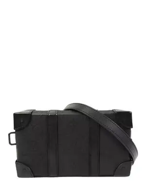 LOUIS VUITTON Monogram Taurillon Soft Trunk Shoulder Bag - Black
