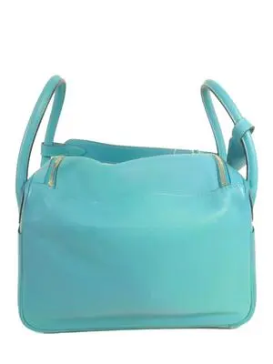 Hermès Lindy 30 Swift Leather Tote Bag - Blue