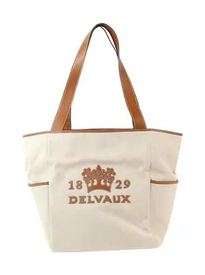 Delvaux Two-way Canvas Tote Bag - Neutrals
