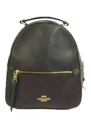 COACH VINTAGE Logo-detail Calfskin Backpack - Black