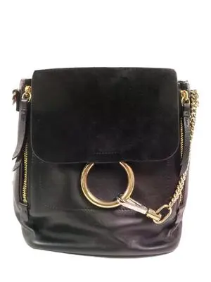 Chloé Faye Ring-detail Backpack - Black