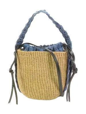 Chloé Woody Denim Basket Bag - Neutrals