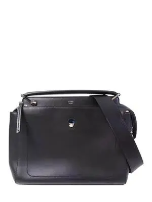 Fendi Dotcom Calfskin Shoulder Bag - Black