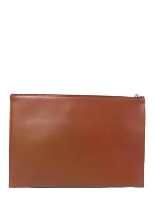 Loewe Anagram Embossed Leather Clutch Bag - Brown