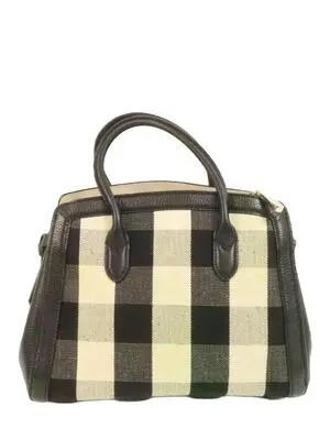 Kate Spade New York Check-pattern Leather-trim Shoulder Bag - Black