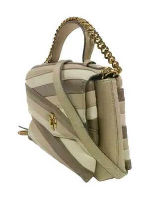Tory Burch Kira Chevron Leather Shoulder Bag - Neutrals