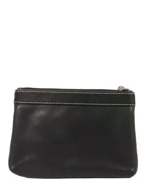 COACH VINTAGE Pleated Leather Pouch - Black