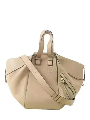 Loewe Hammock Leather Shoulder Bag - Neutrals