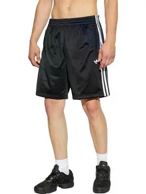 Adidas Embroidered Logo Side-stripe Shorts - Black