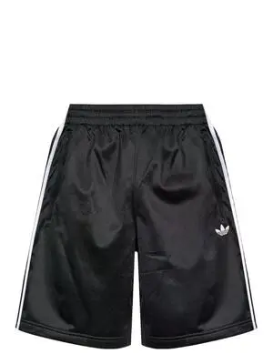 Adidas Embroidered Logo Side-stripe Shorts - Black